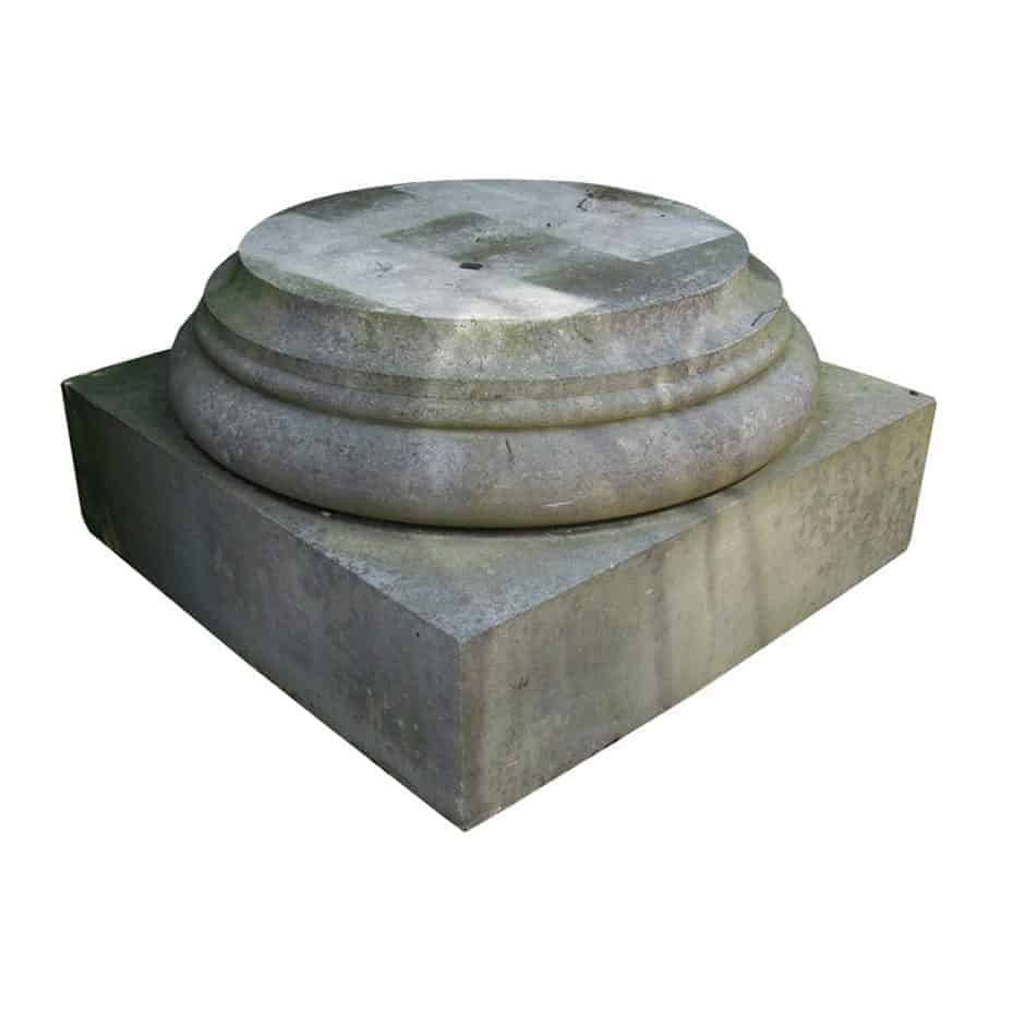 39" Square Monumental Carved Limestone Column Base – RT Facts