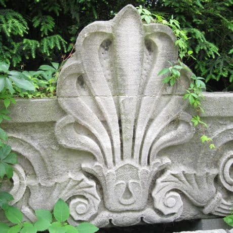 Monumental Limestone Architectural Antefix and Base, each – RT Facts