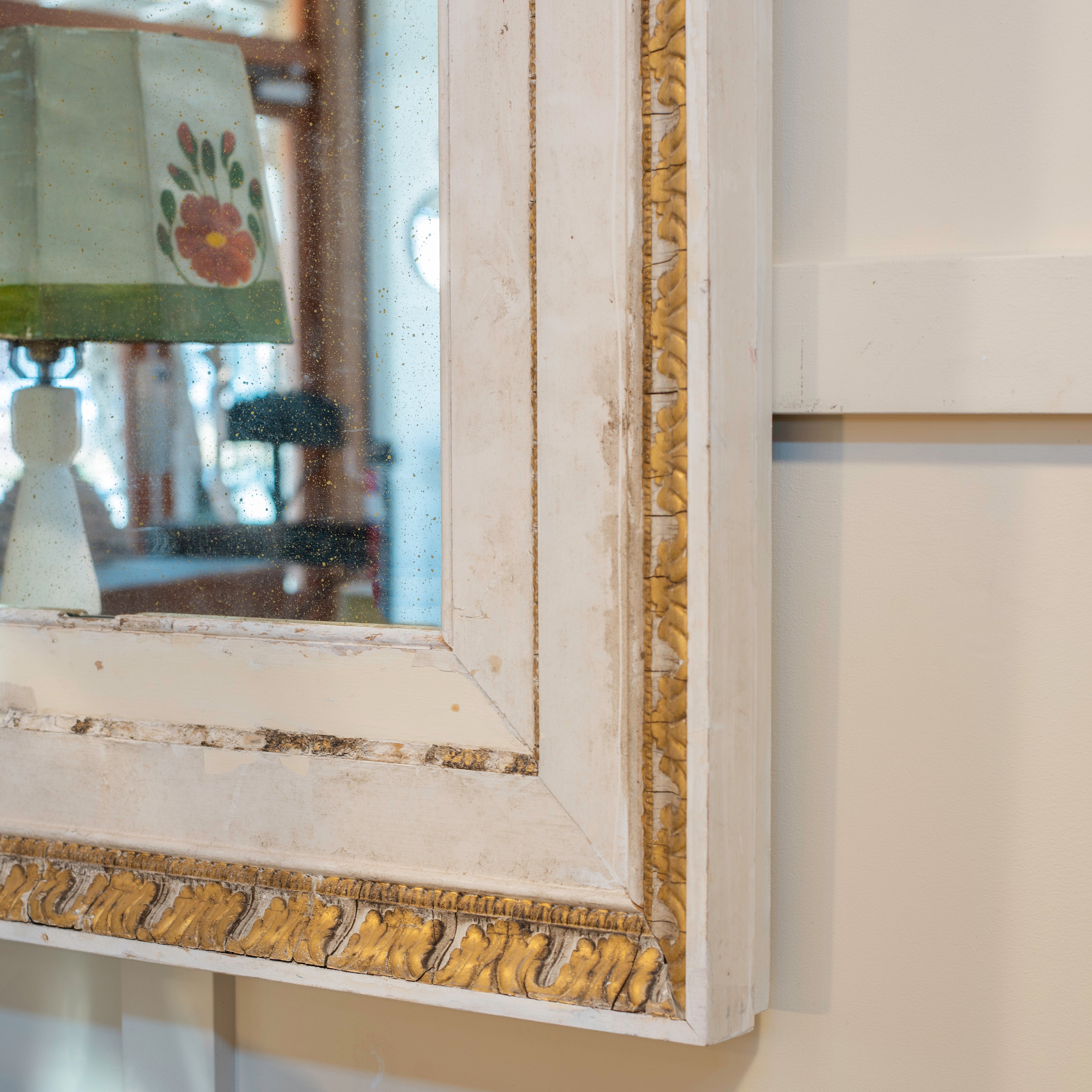 19th C. Painted French Mirror with Distrssed Glass – RT Facts