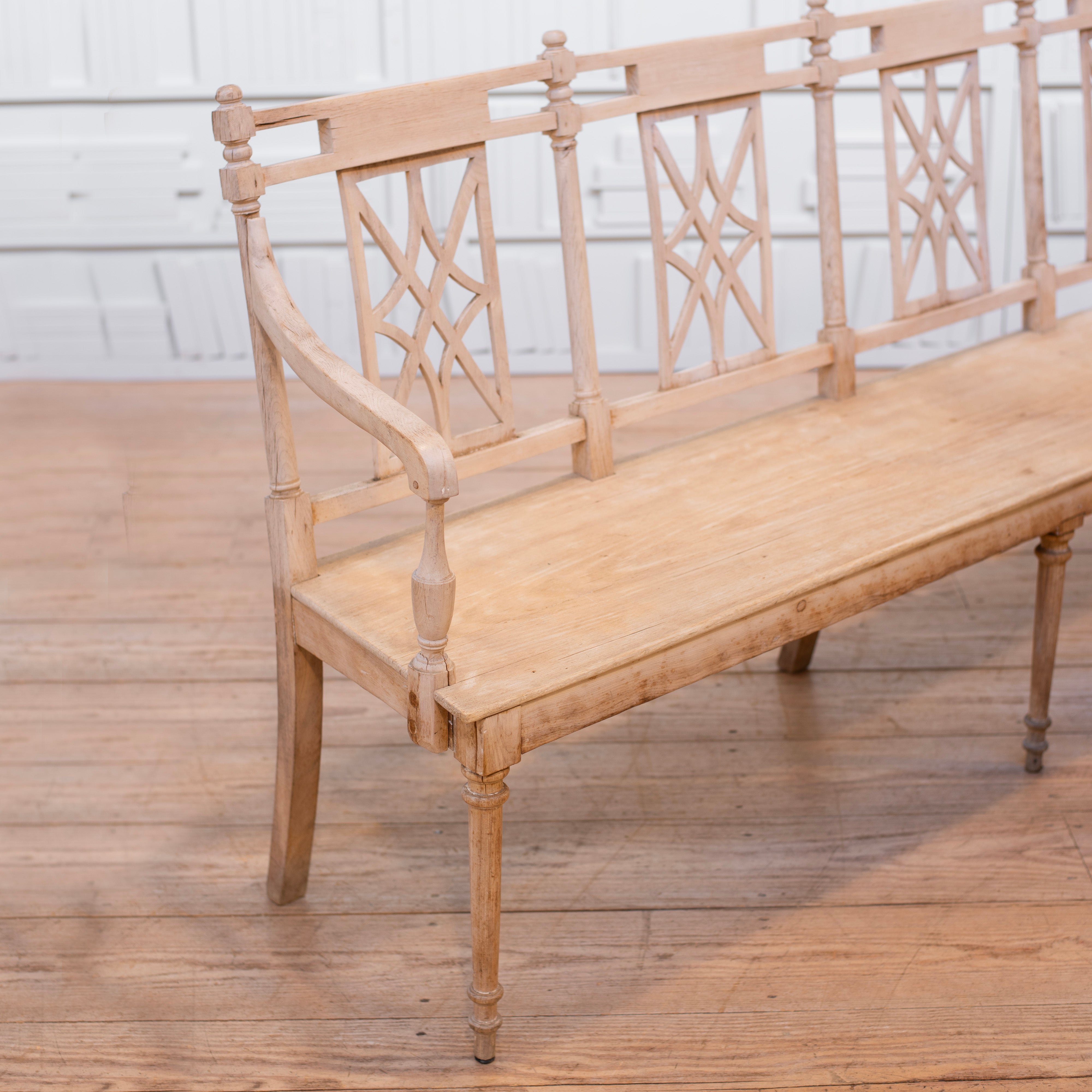 Antique White Washed Swedish Bench – RT Facts