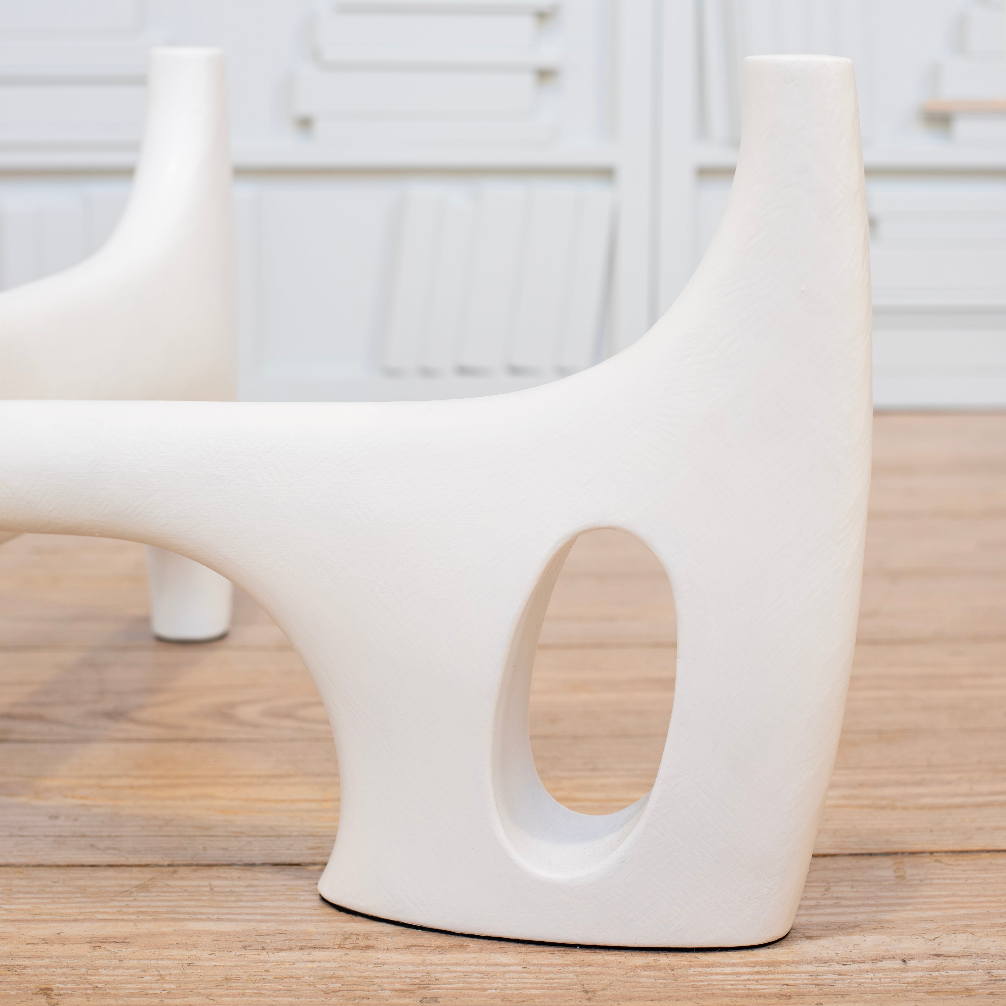 Sculpteur Coffee Table Base Only with Gesso Finish – RT Facts