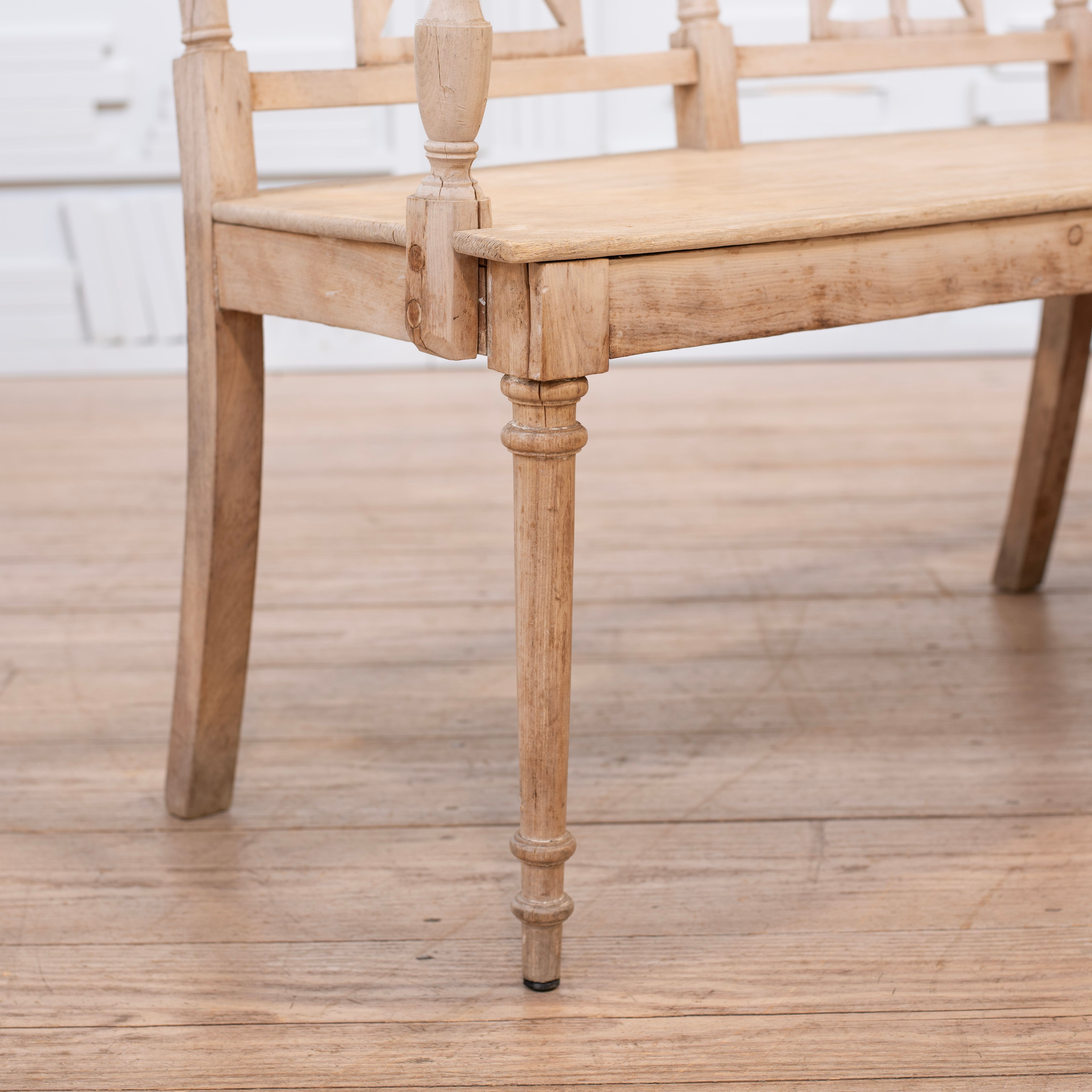 Antique White Washed Swedish Bench – RT Facts