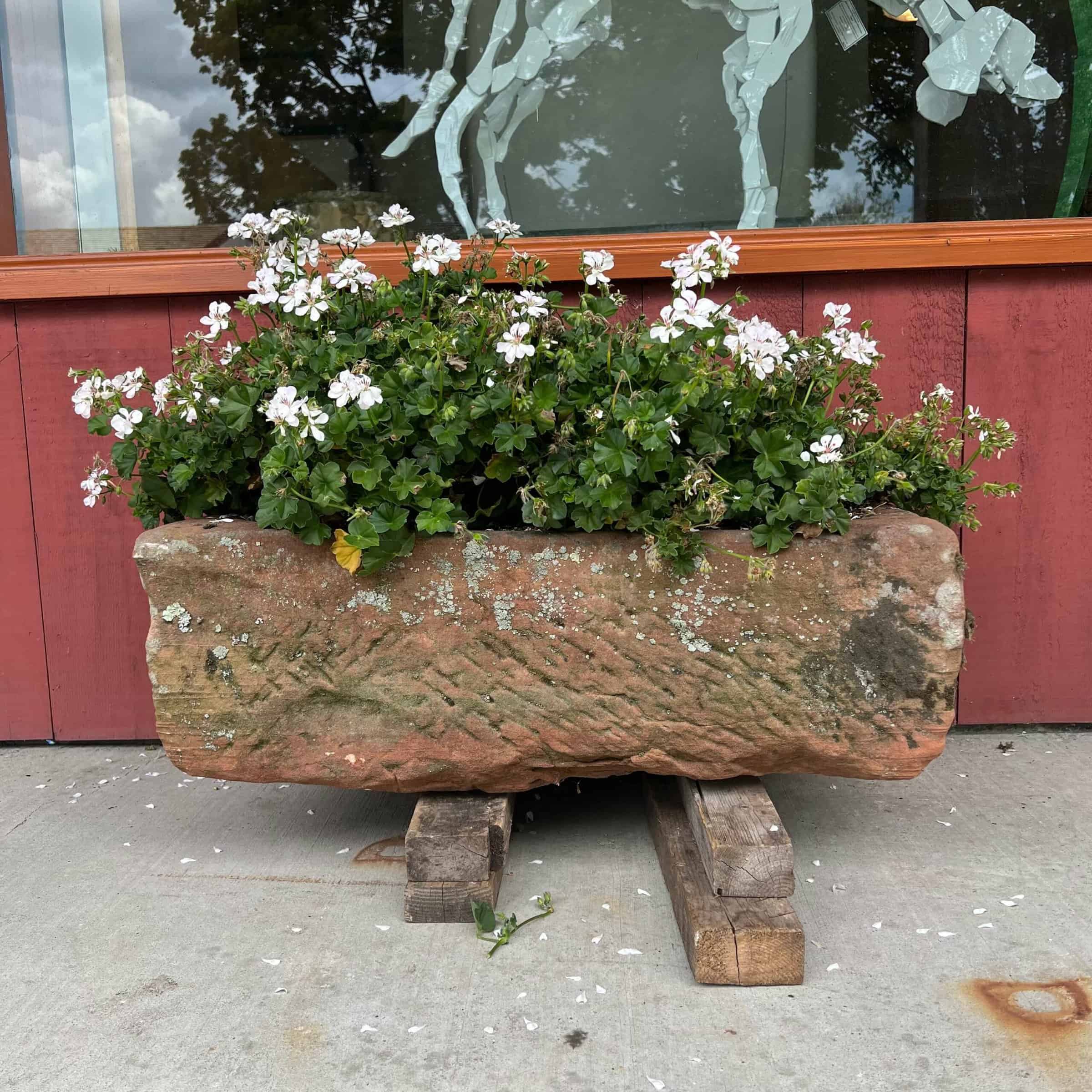 Medium Antique Carved Brownstone Trough – RT Facts