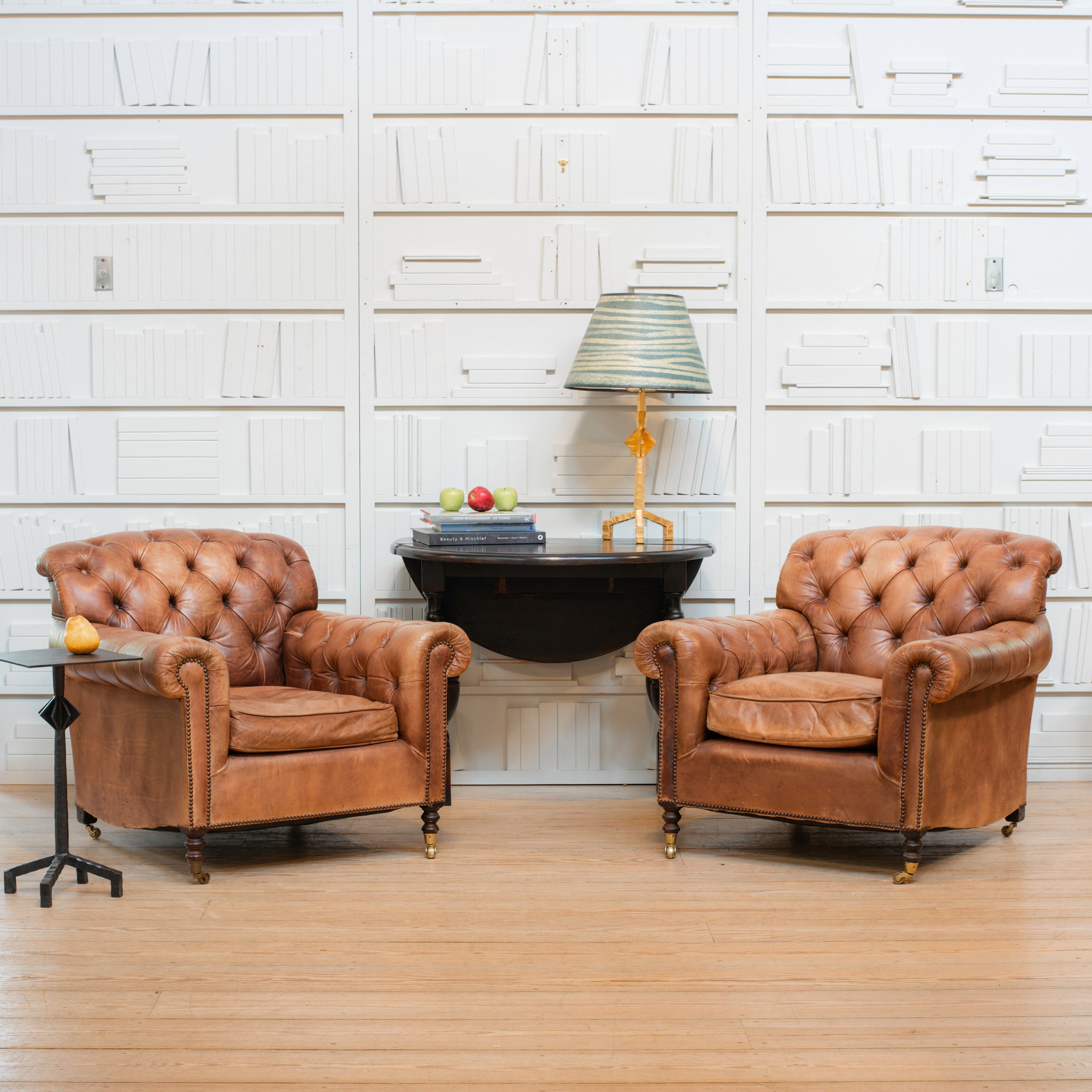 Pair of Vintage George Smith Bulgari Leather Club Chairs – RT Facts