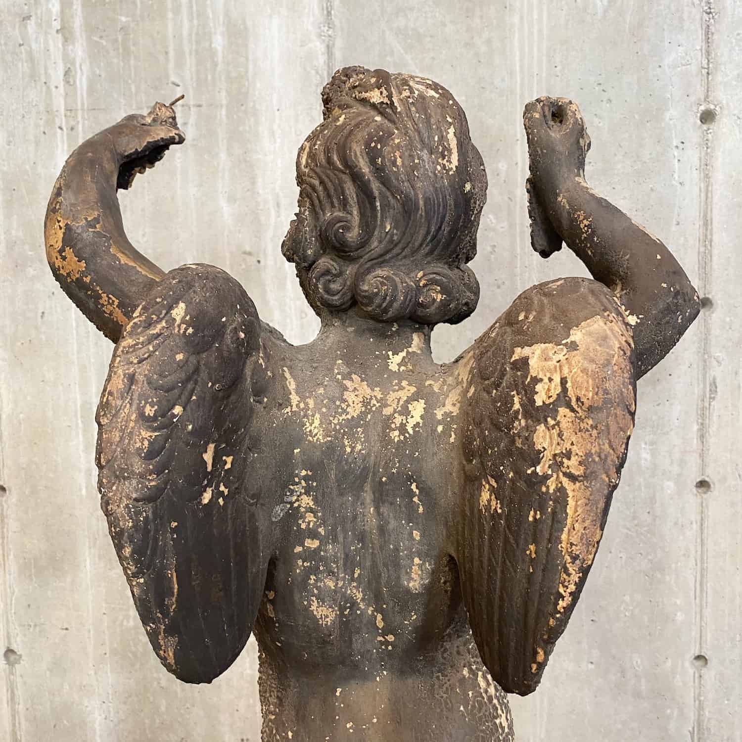 19th C. French Buff Terracotta Standing Cherub Statue – RT Facts