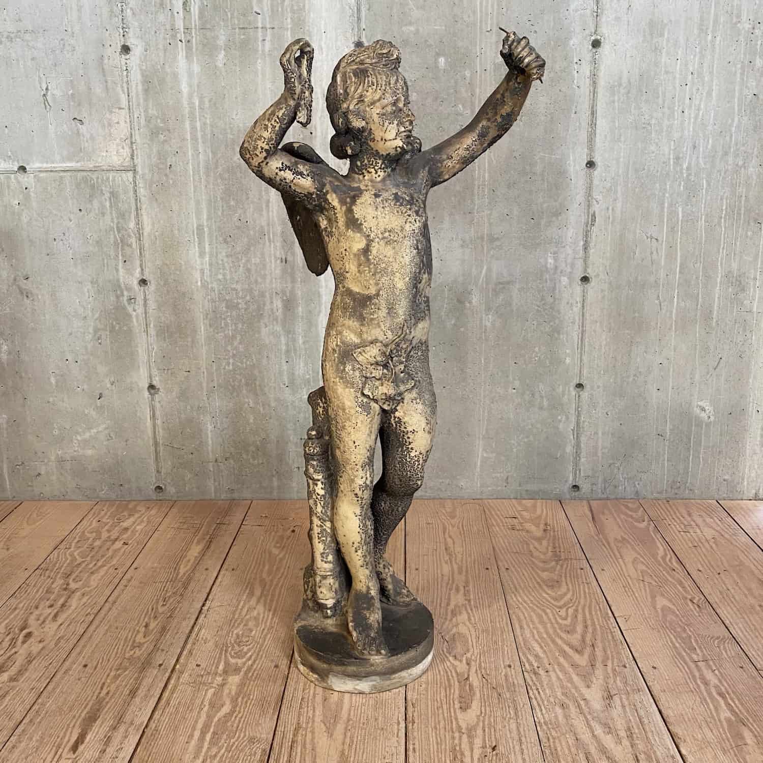 19th C. French Buff Terracotta Standing Cherub Statue – RT Facts