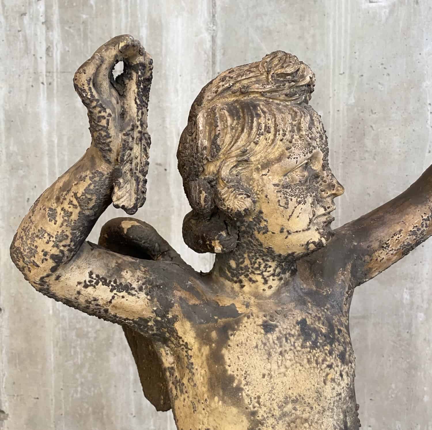 19th C. French Buff Terracotta Standing Cherub Statue – RT Facts