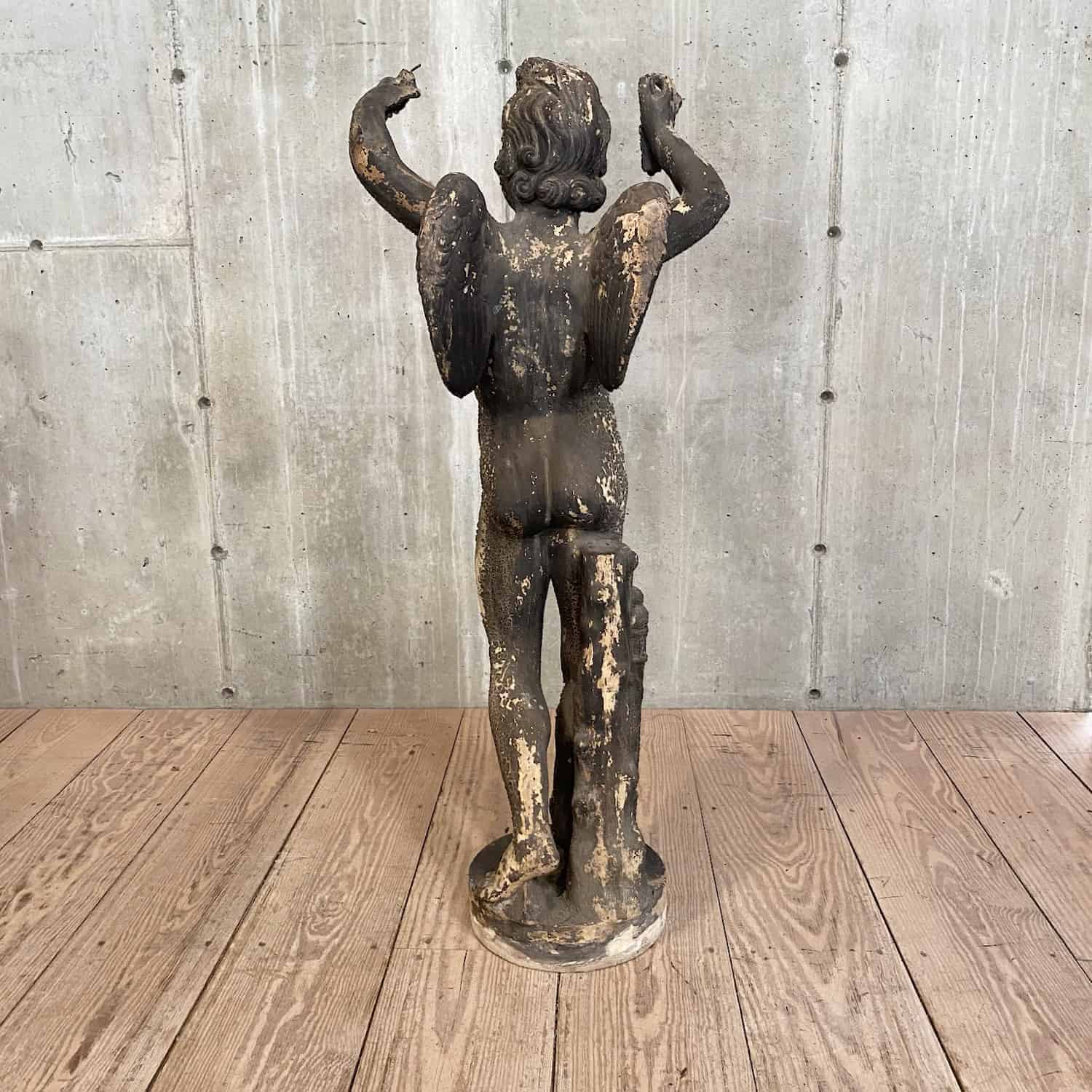 19th C. French Buff Terracotta Standing Cherub Statue – RT Facts