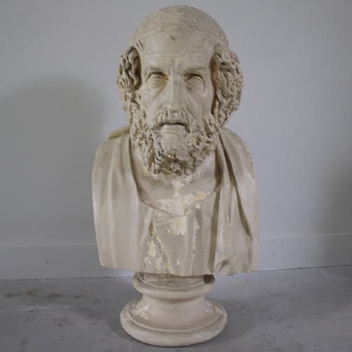 Antique Plaster Bust of Homer After Hellenistic Work of Antiquity – RT ...