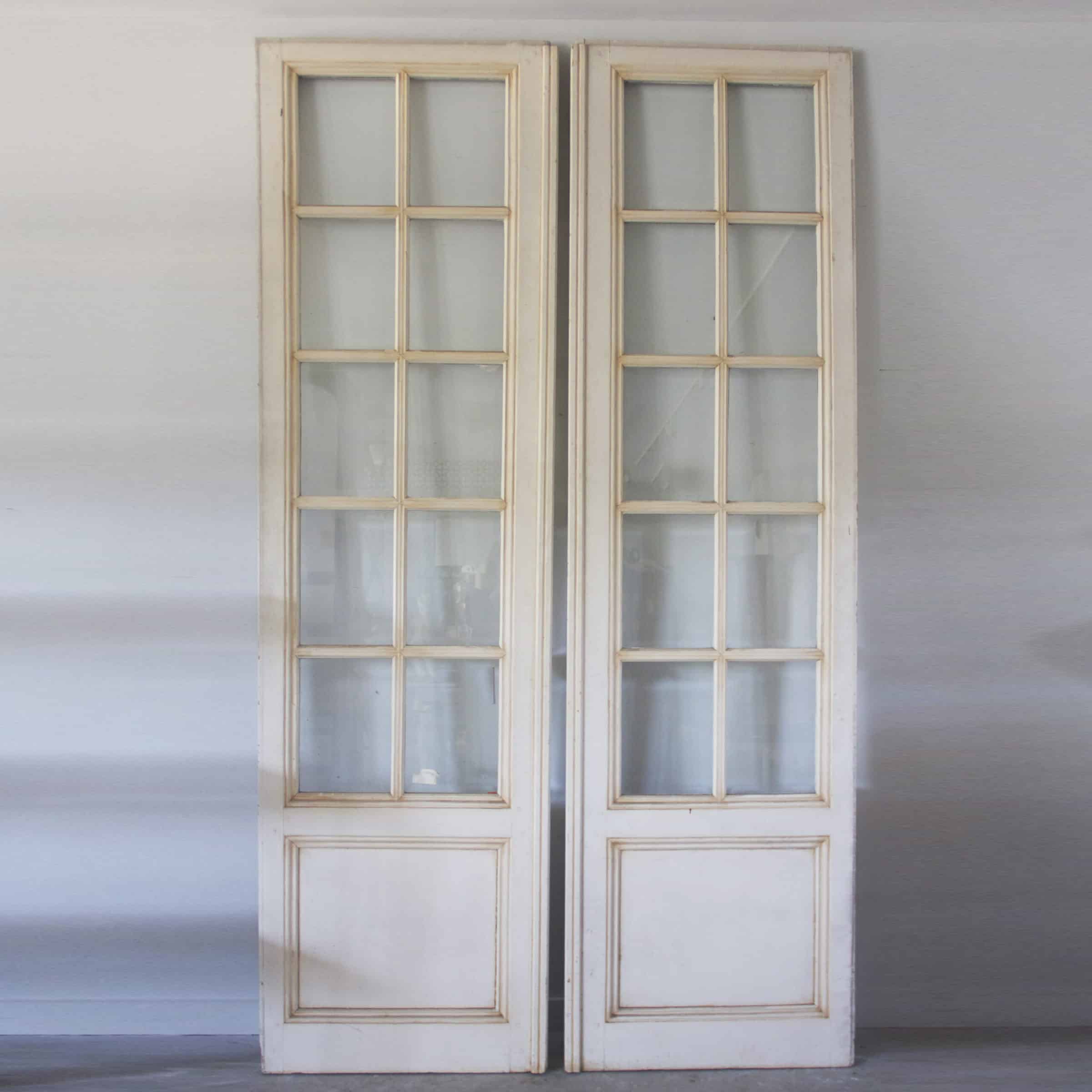 Pair of Antique White Painted French Doors – RT Facts