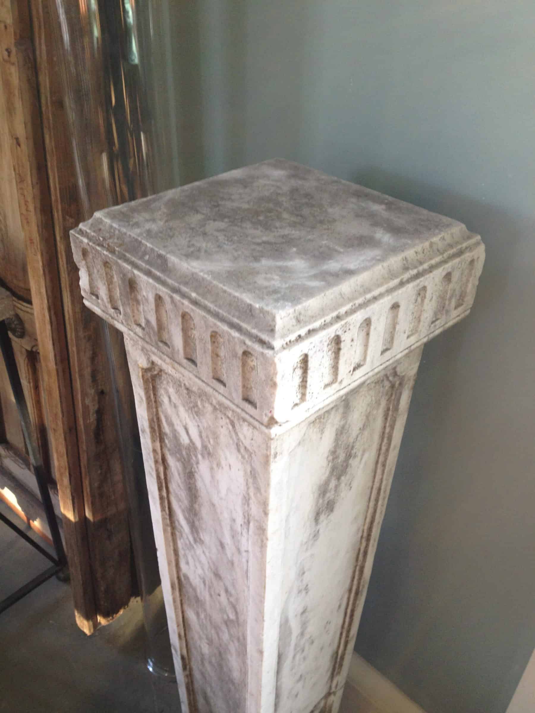 19th C. Carved Marble Sculpture Stand – RT Facts