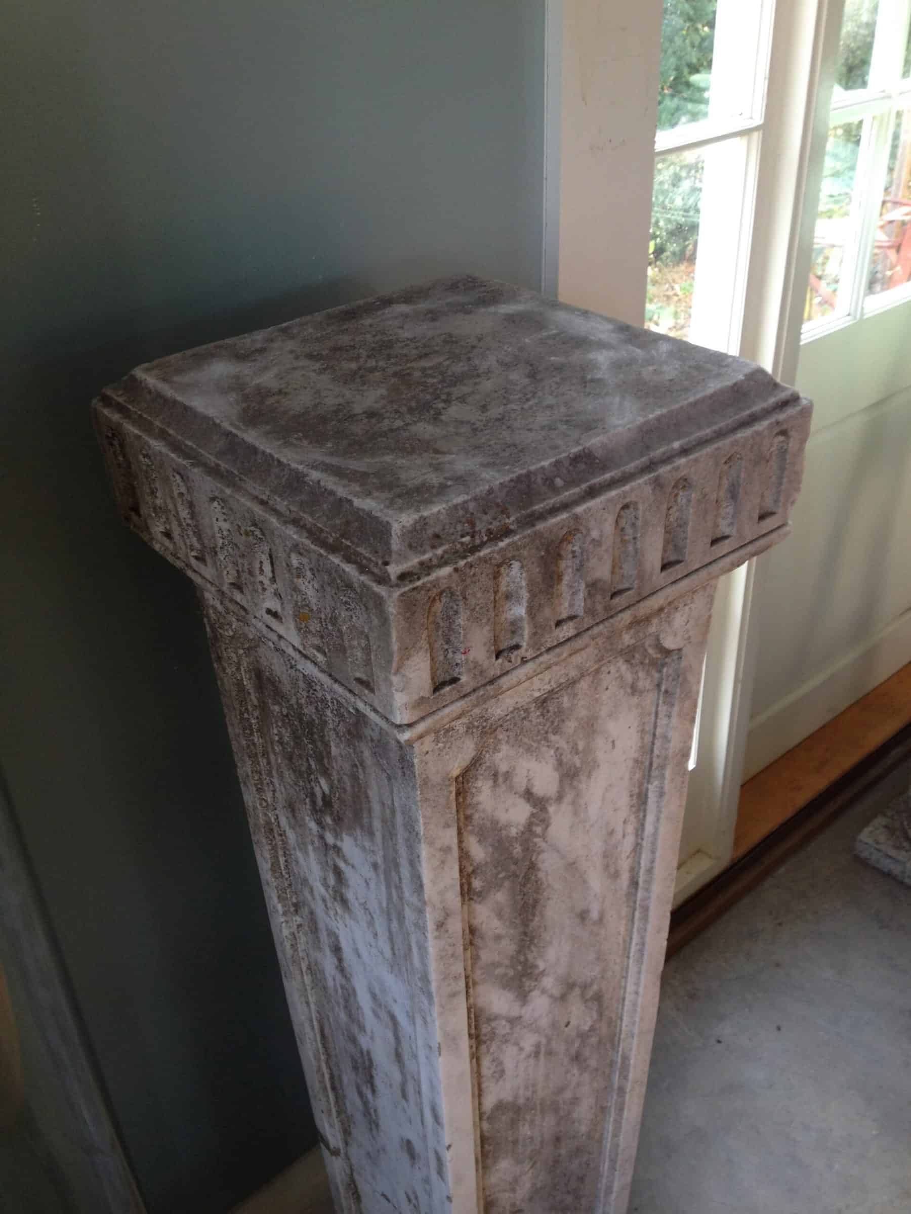 19th C. Carved Marble Sculpture Stand – RT Facts