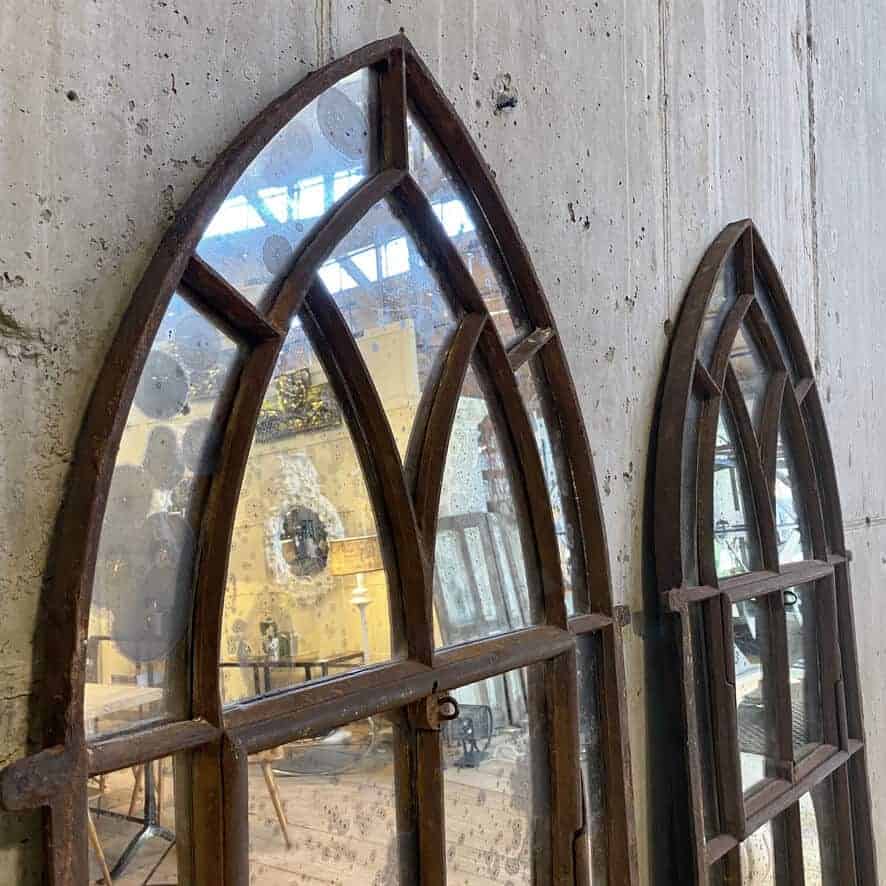 Antique Iron Gothic Arch Window Mirror(s), Priced Each – RT Facts