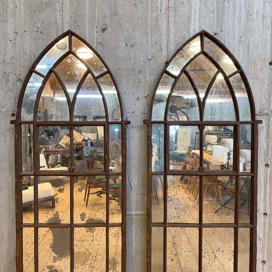 Antique Iron Gothic Arch Window Mirror(s), Priced Each – RT Facts