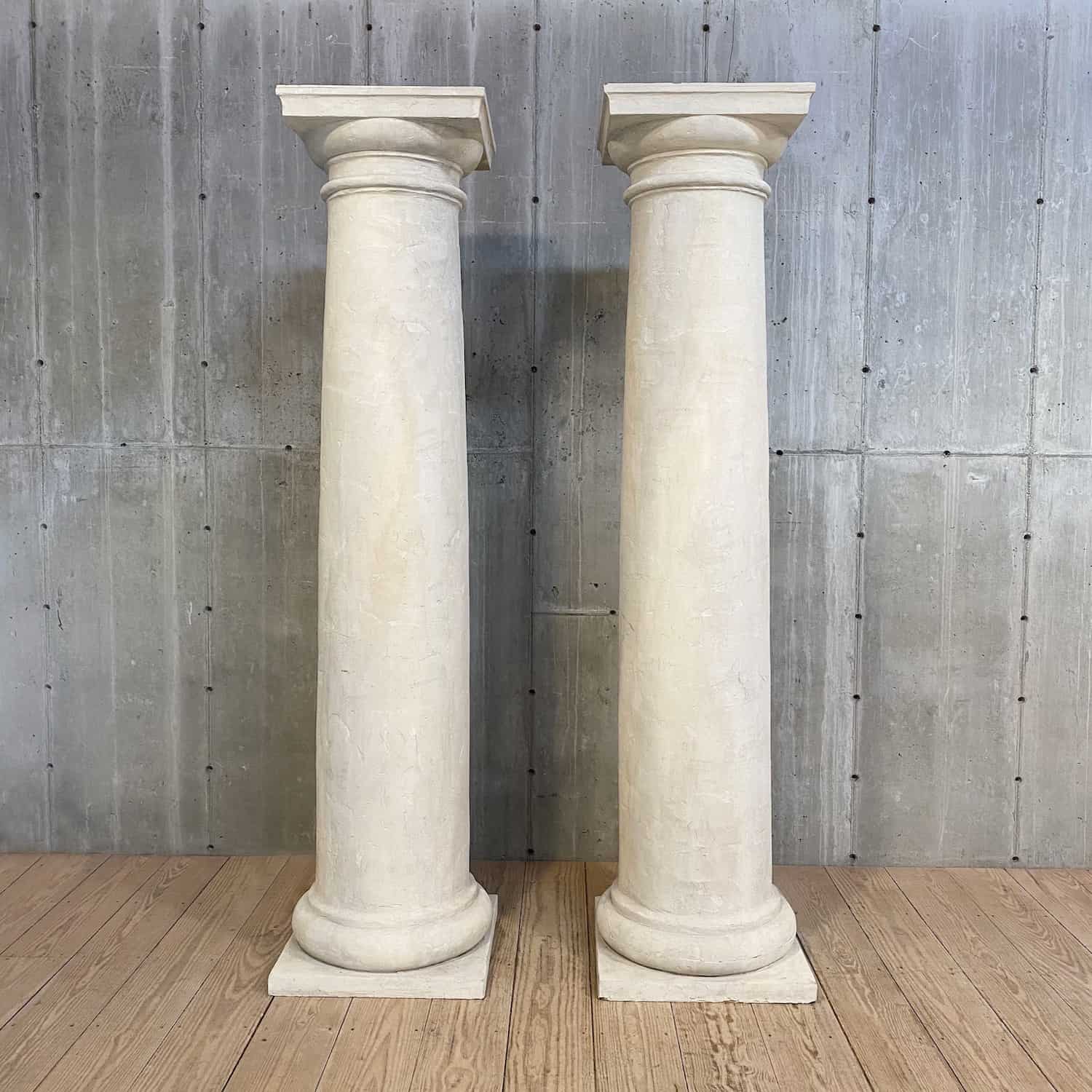 Pair of Monumental Stone Veneered Doric Columns – RT Facts
