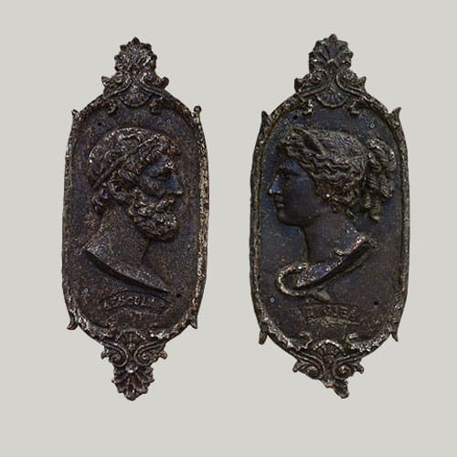 19th C. Continental Plaques Depicting Classical Greek Mythological Fig ...
