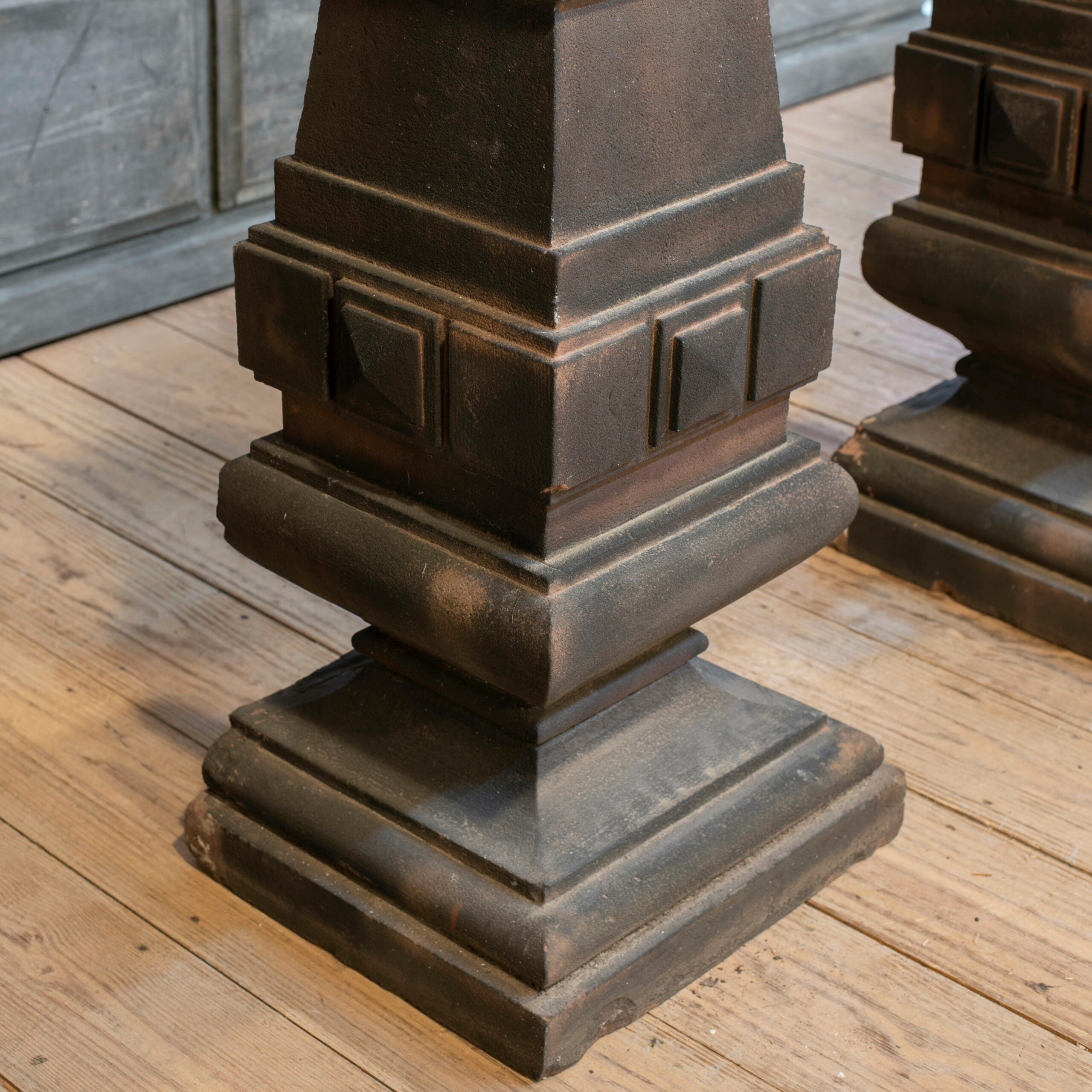 Pair of Renaissance Revival Brownstone Obelisk Form Finials Circa 1860 ...